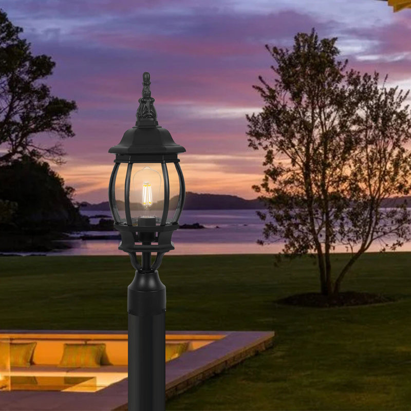 Charlton Home® Benna 1-Light 18.9" H Hardwired Transparent Pier Mount Light | Wayfair